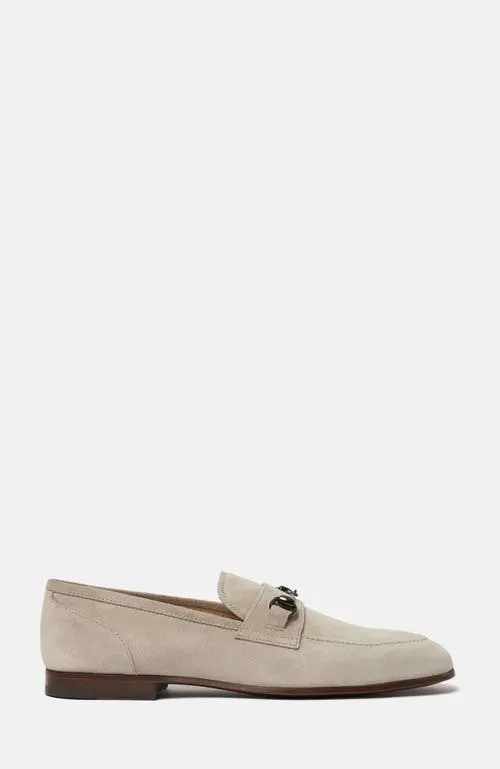 SCAROSSO Horsebit Loafers - Sand - Suede