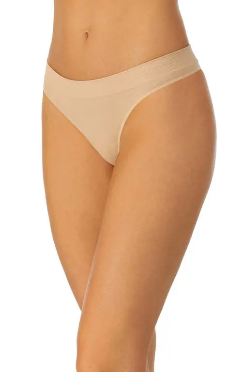 Le Mystère Seamless Comfort Thong - Ivory/ Tan Print