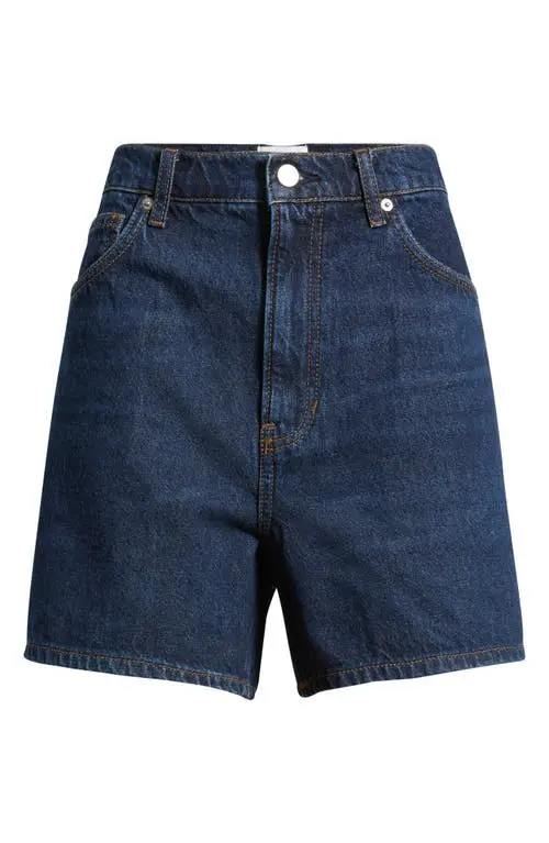 REFORMATION High Waist Raw Hem Denim Shorts