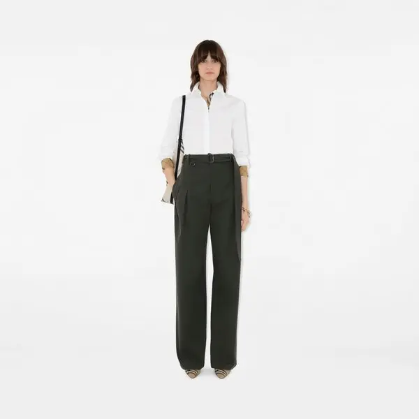 Burberry Regular Fit Cotton Poplin Shirt With Equestrian Knight Design - White