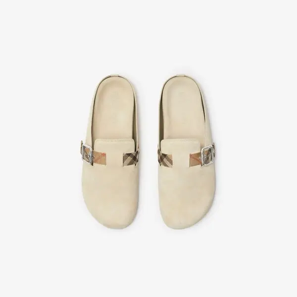 Burberry Suede Urchin Clogs - Bake
