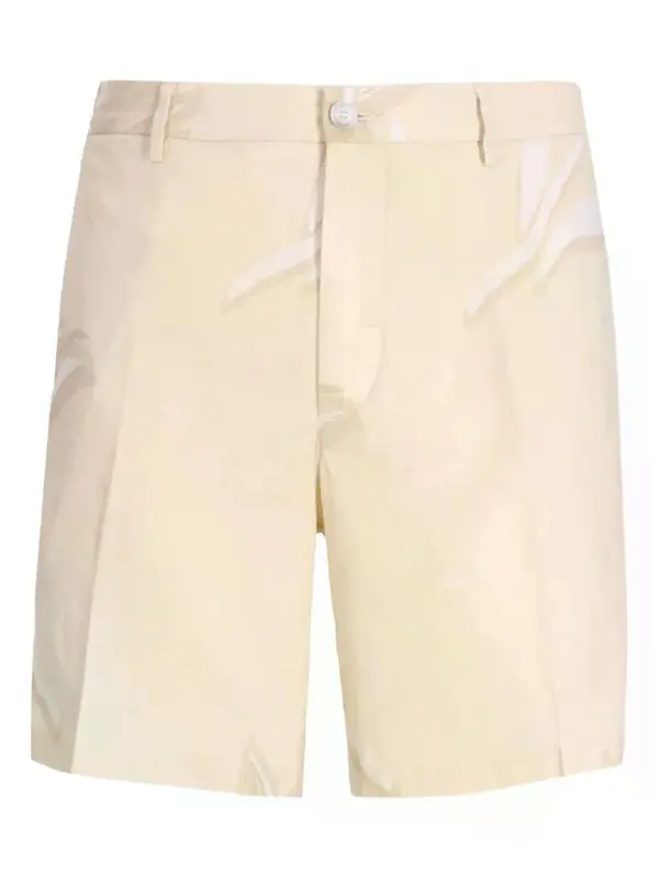 Hugo Boss Pressed-crease Graphic Print Shorts - Neutrals
