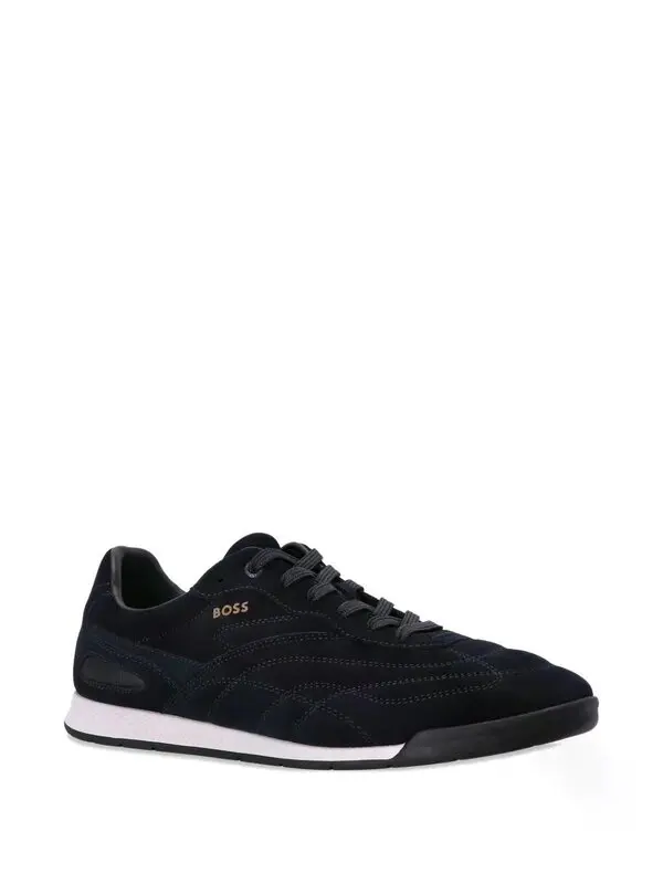 BOSS Suede Panelled Sneakers - Blue