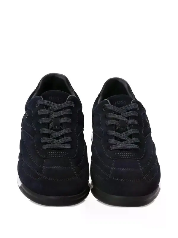 BOSS Suede Panelled Sneakers - Blue