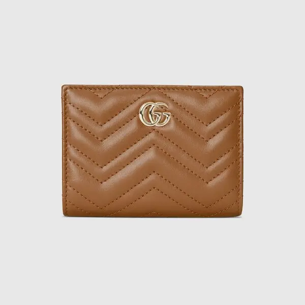 Gucci Gg Marmont Small Wallet Leather - Brown
