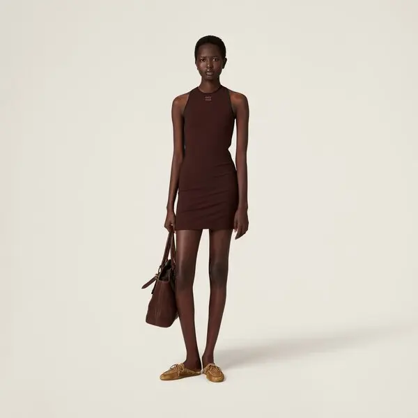 Miu Miu Stretch Jersey Mini Dress