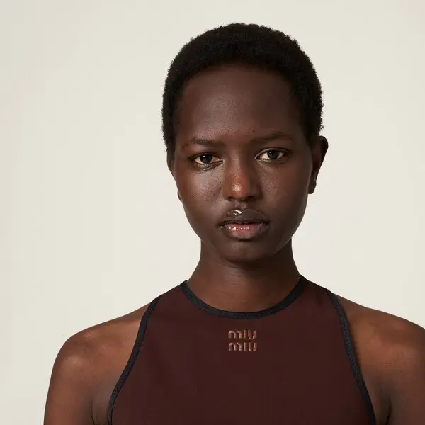 Miu Miu Stretch Jersey Mini Dress