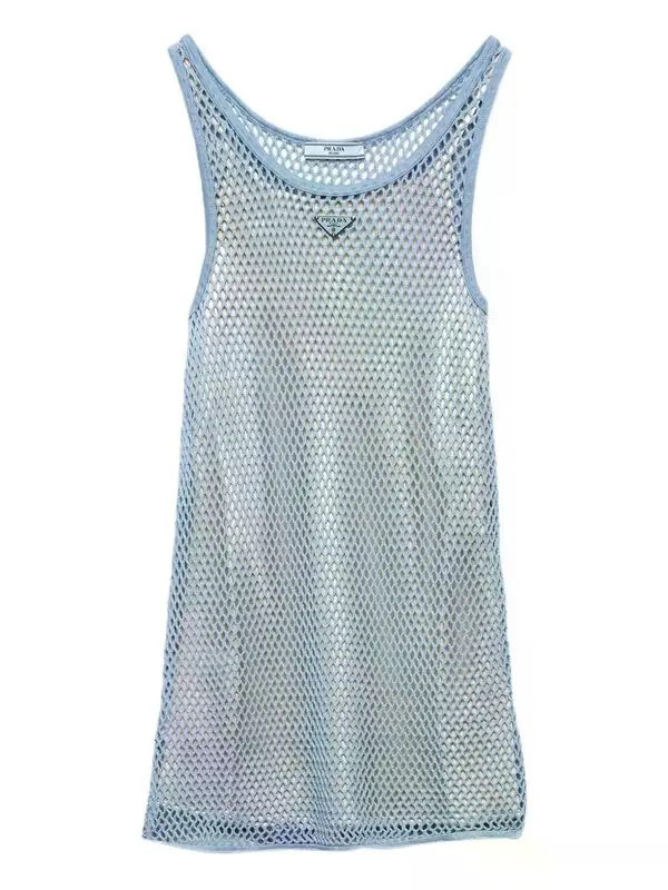 Prada Perforated Tank Mini Dress