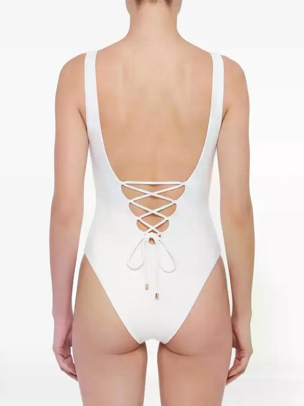 Kiki De Montparnasse Lace-up One-piece - Neutrals