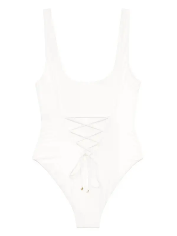 Kiki De Montparnasse Lace-up One-piece - Neutrals