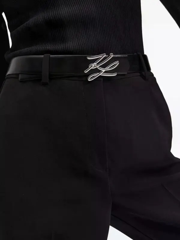 Karl Lagerfeld K Autograph Reversible Belt - Black