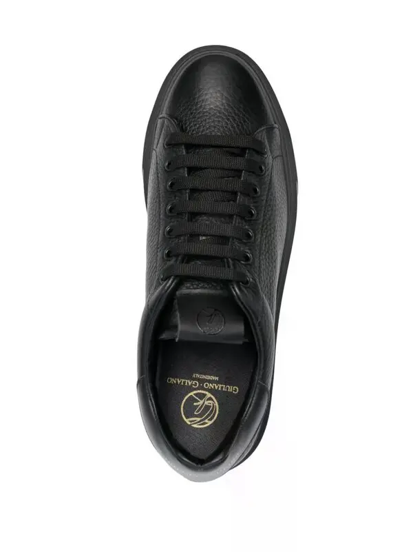 GIULIANO GALIANO Pebbled Leather Low-top Sneakers
