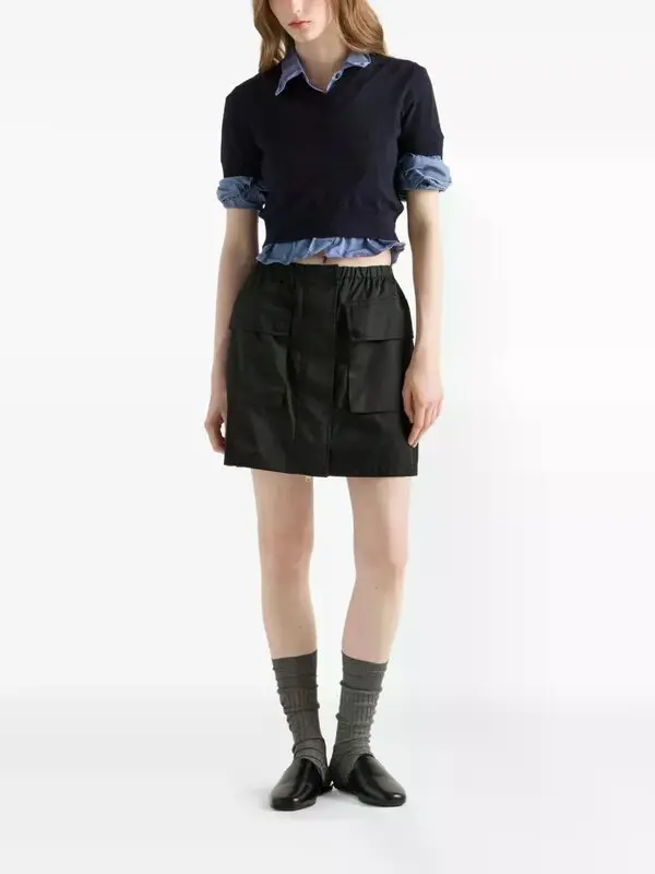 Prada Mini Skirt With Elasticated Waist