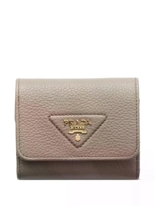 Prada Small Triangle-logo Wallet - Grey