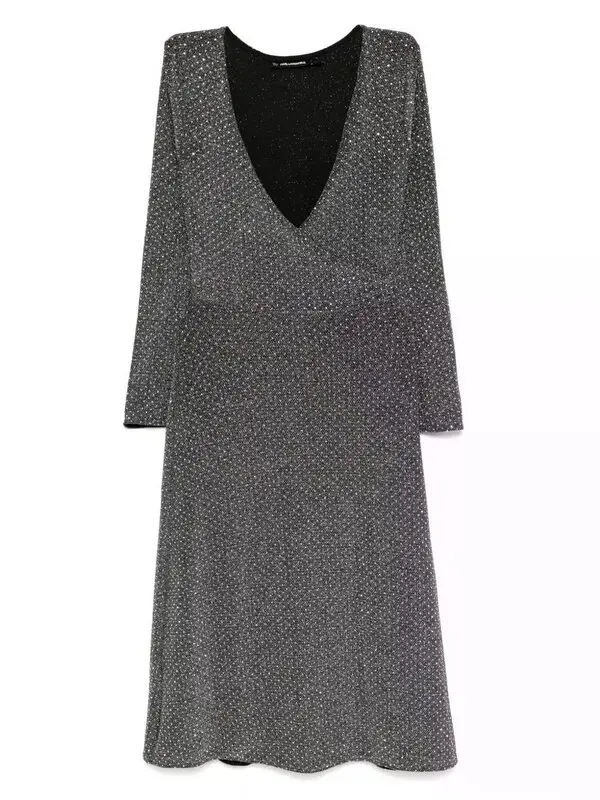 Karl Lagerfeld Jersey Rhinestone Dress