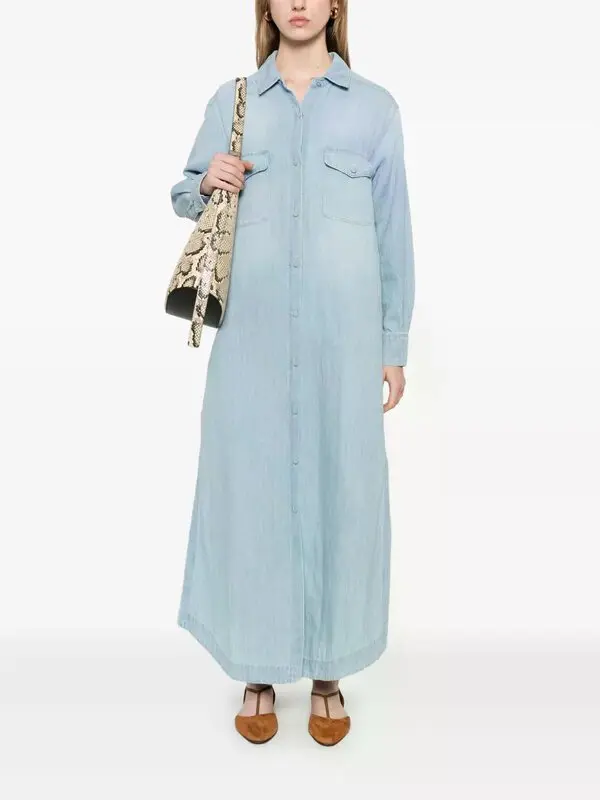 Lorena Antoniazzi Denim Maxi Shirt Dress