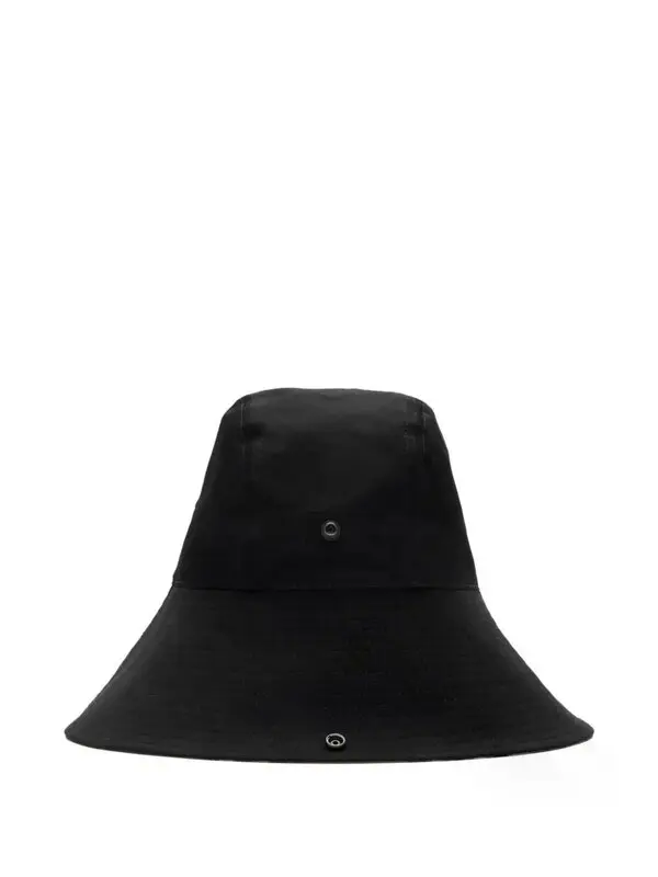 Burberry Check Brim Gabardine Bucket Hat - Black