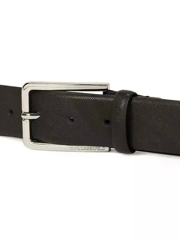 Karl Lagerfeld Monogram Leather Belt