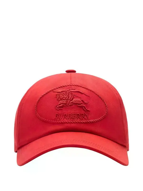 Burberry Embroidered Logo Baseball Cap - Red