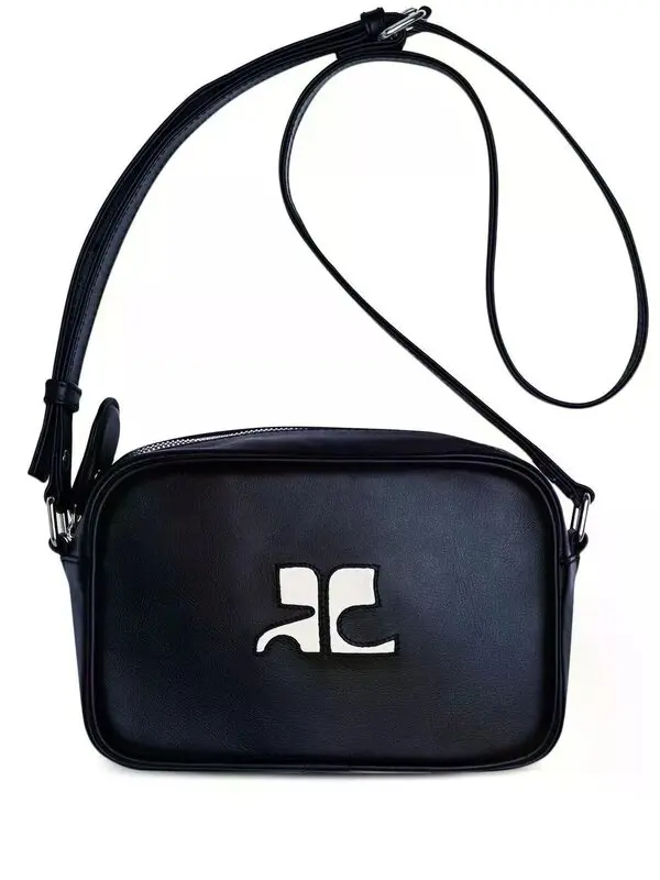 COURREGES Logo Leather Camera Bag