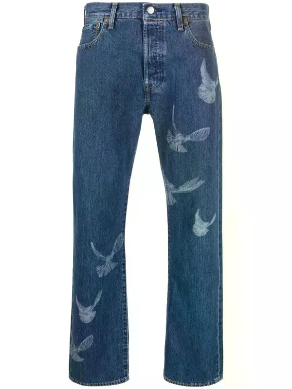 LEVI'S Logo-patch Straight-leg Jeans - Blue