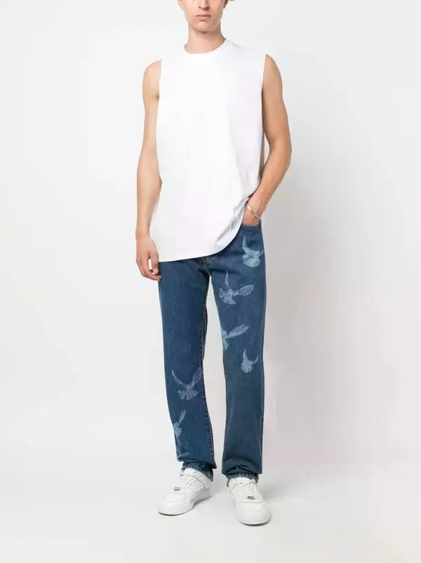 LEVI'S Logo-patch Straight-leg Jeans - Blue
