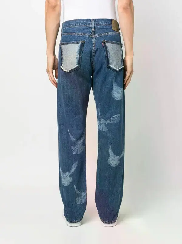 LEVI'S Logo-patch Straight-leg Jeans - Blue