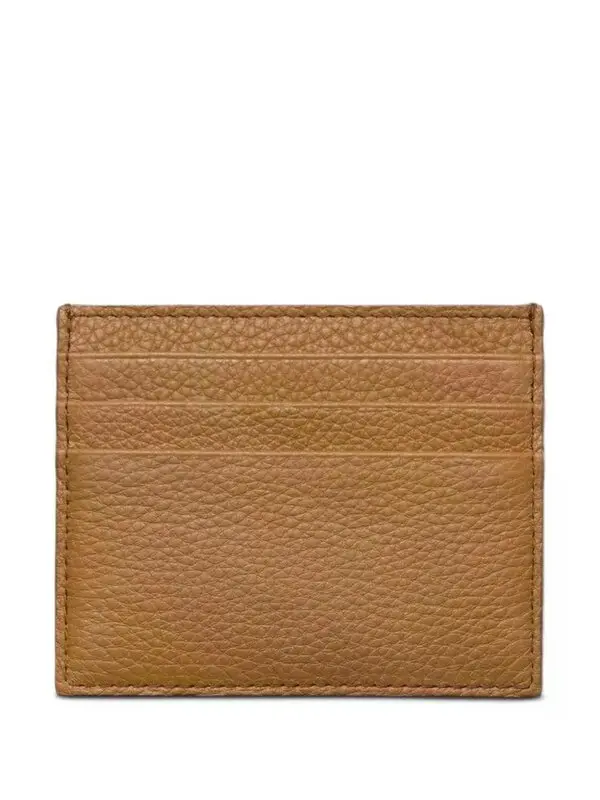 Prada Textured Leather Cardholder - Brown
