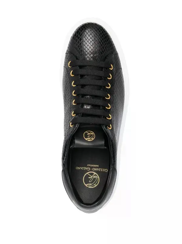 GIULIANO GALIANO Textured Leather Low-top Sneakers