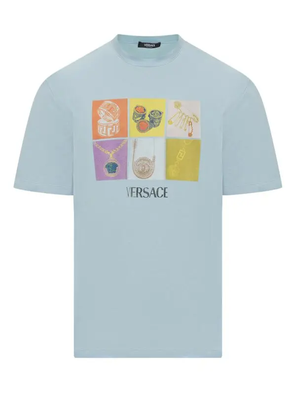 Versace T-Shirt In Blue - 42% Off | Editorialist