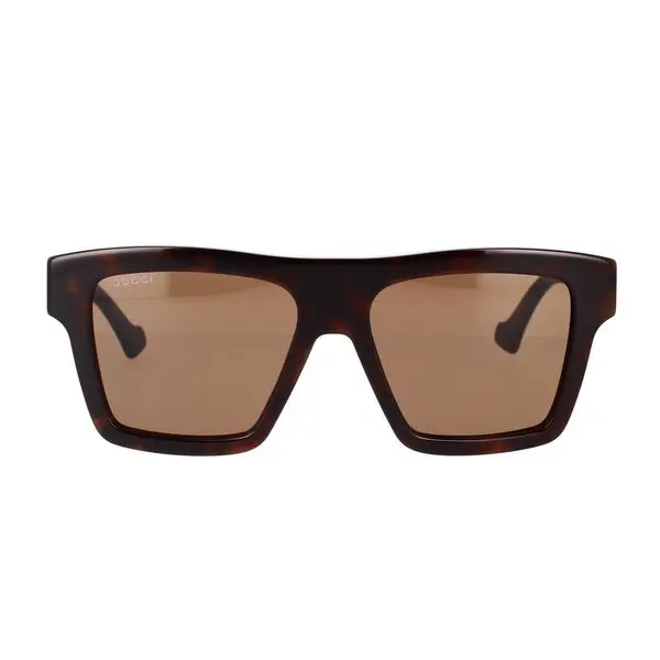 Gucci Havana Rectangle Sunglasses - Brown
