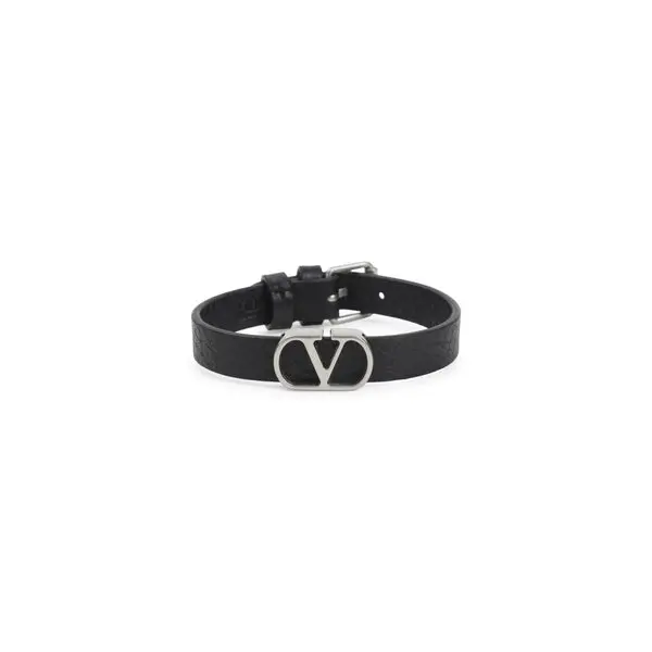 Valentino Garavani Leather Bracelet - Black