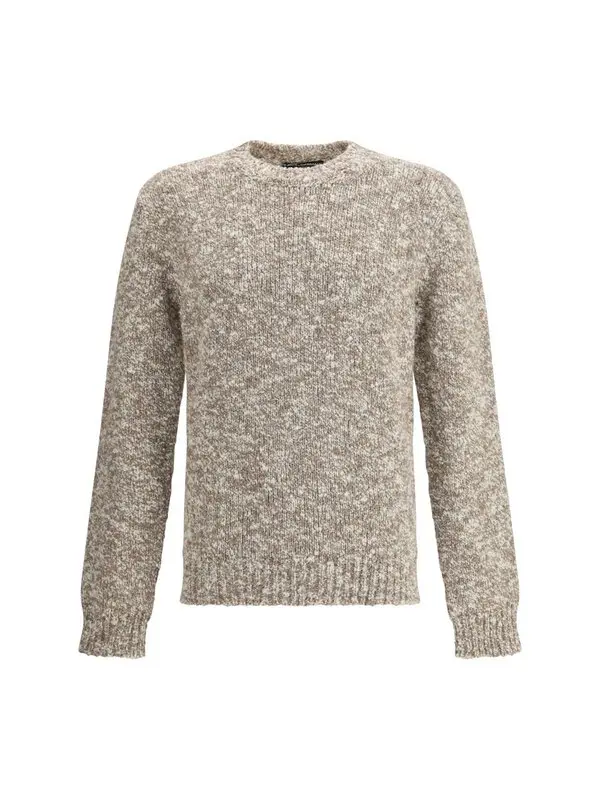 Dolce & Gabbana Shaved Wool Crew Neck Sweater - Multicolour