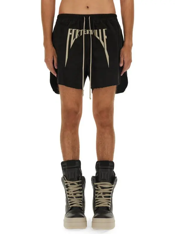 Rick Owens Cotton Bermuda Shorts - Black