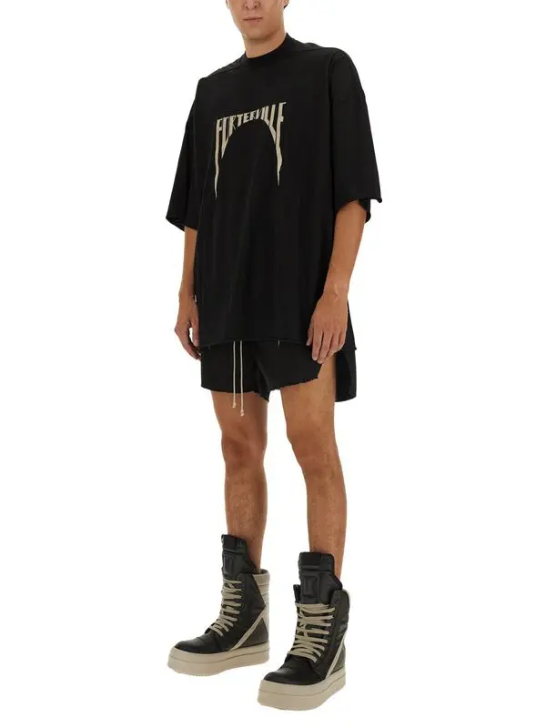 Rick Owens Cotton Bermuda Shorts - Black