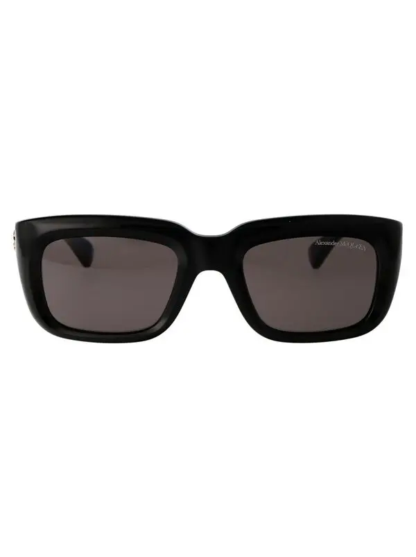 Alexander McQueen Full Rim Sunglasses - 001 Black Black Grey