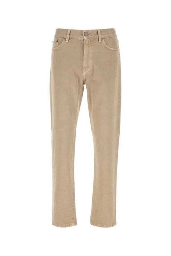 Zegna Cotton Denim Jeans - Beige O Tan