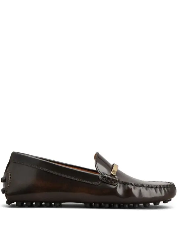 TOD'S Brushed Leather Loafer - Brown