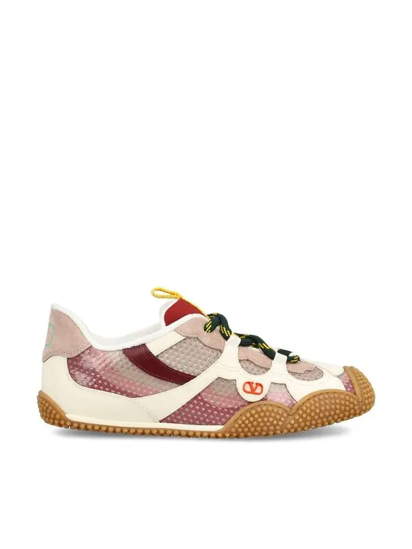 Valentino Garavani Vlogo Checkerboard Print Low-top Sneakers - Ivor/ce/nud-fra-ce-tr/rose M/d