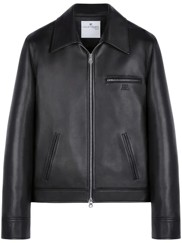 COURREGES Leather Jacket - Black