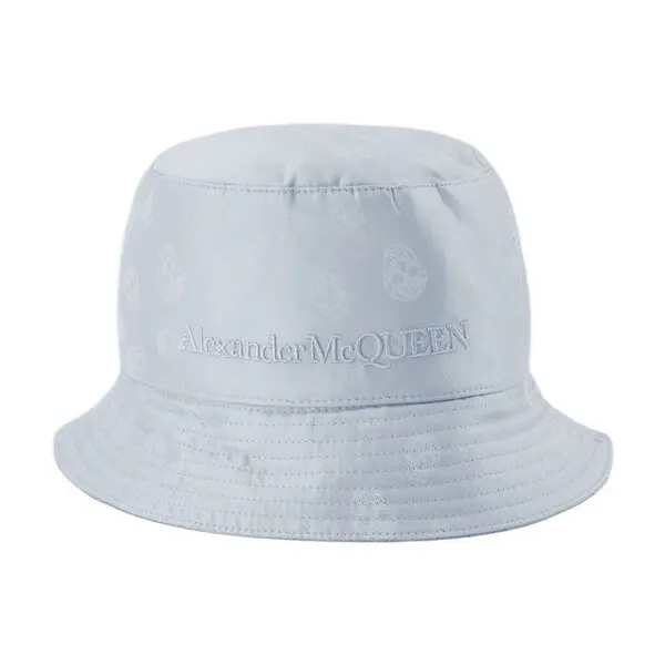 Alexander Mcqueen Skull Jacquard Bucket Hat In Blue - 42  display picture 1