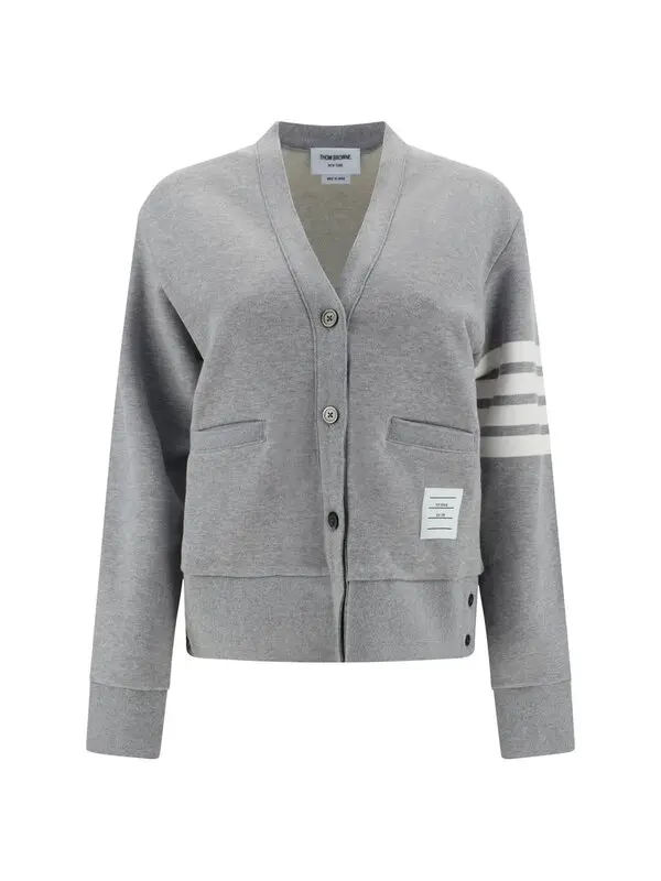 Thom Browne Pointelle Knit Sweater - Grey