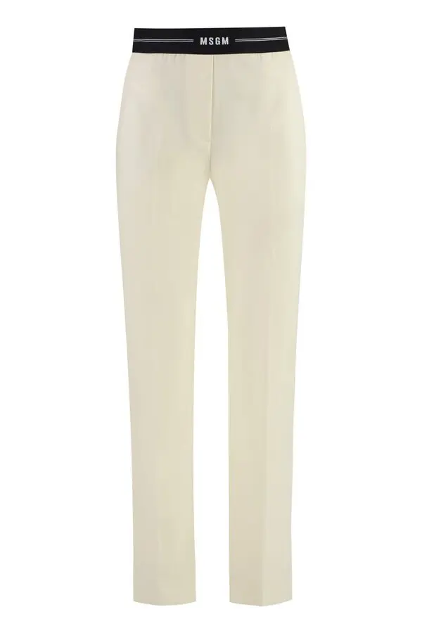 MSGM Wool Trousers - Beige