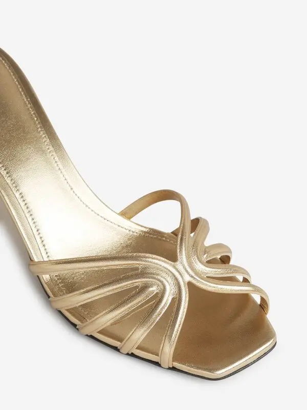 ALEVI MILANO Metallic Strappy Mules