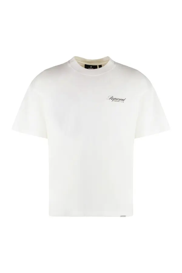 REPRESENT Cotton Crew-neck T-shirt - Beige