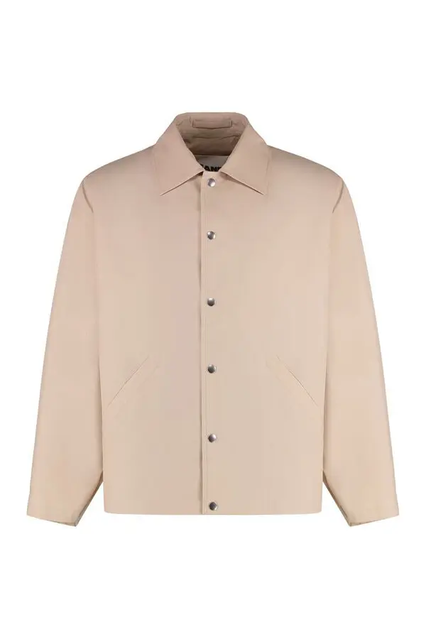 JIL SANDER Button-front Cotton Jacket - Beige
