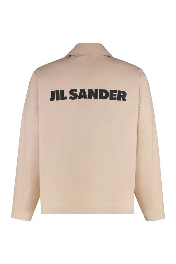 JIL SANDER Button-front Cotton Jacket - Beige