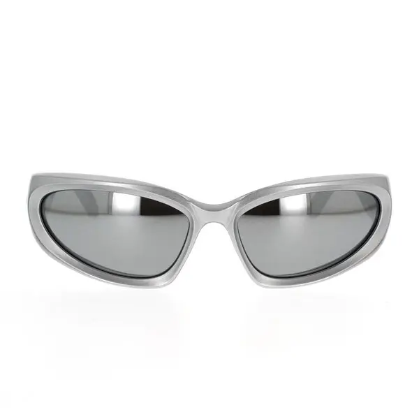 Balenciaga Mirrored Oval Sunglasses - Silver