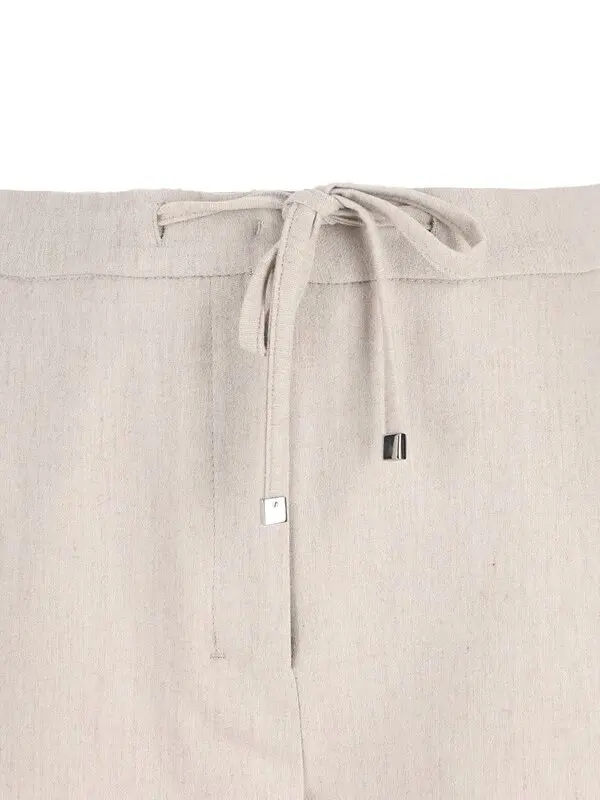 Max Mara Floria Wool Jogger Pants - Gray