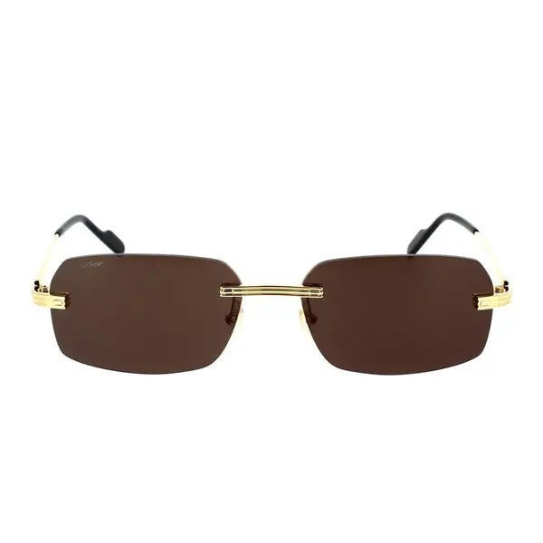 CARTIER Rectangle Sunglasses - Gold